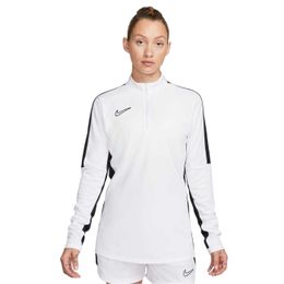 Nike - Sweatshirt f&uuml;r Damen, Rei&szlig;verschluss, Hochleistungsmaterial, Training (Wei&szlig;/Schwarz)