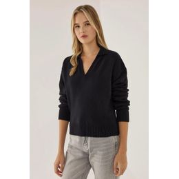 Polo-Kragen Strickpullover