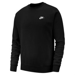 Nike - "Sportswear Club" Sweatshirt f&uuml;r Herren, Fleece (Schwarz/Wei&szlig;)