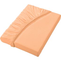 w&auml;schepur unisex Betttuch apricot Gr&ouml;&szlig;e 1 St. 90x190 - 100x200 cm