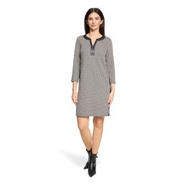 Jerseykleid Betty Barclay "Damen mit Eingrifftaschen", Damen, Gr. 38, Normalgr&ouml;&szlig;en, wei&szlig;, schwarz, Obermaterial: 67% Polyester, 30% Viskose, 3% Elasthan. Besatz: 100% Polyurethan, 95% Polyester, 5% Elasthan, gerade kurz, Rundhals, Kleider Jerseykleid
