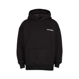 Kapuzensweatshirt DROPSIZE "Dropsize RISE UP HOODIE", Herren, Gr. L, schwarz, 70% Baumwolle, 30% Polyester, bedruckt, Rundhals, Sweatshirts