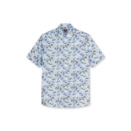 Businesshemd OLYMP "OLYMP Luxor, modern fit, New Kent", Herren, Gr. 39, Normaler Arm, bunt (bleu), 100% Baumwolle, Hemden