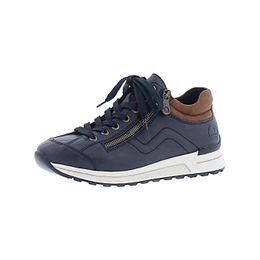 Sneaker Rieker, Damen, Gr. 38, blau (marine), Lederimitat, Schuhe Sneaker