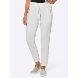 Sweathose Classic Basics, Damen, Gr. 46, Normalgr&ouml;&szlig;en, ecru, 50% Baumwolle, 50% Polyester, unifarben, Hosen Sweathose
