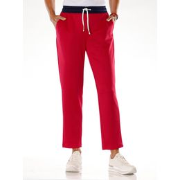 Sweathose Classic Basics, Damen, Gr. 48, Normalgr&ouml;&szlig;en, wei&szlig;, 95% Polyester, 5% Elasthan, gemustert, mehrfarbig, Hosen Sweathose