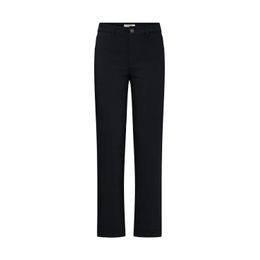 Chinohose oxmo "Chinohose OXKeily Straight Leg", Damen, Gr. 38, N-Gr, schwarz, Obermaterial: 75% Viskose CV. 21% Nylon NY. 4% Elasthan EL., Hosen Chinohose