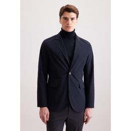 Jackett Seidensticker, Herren, Gr. M, dunkelblau, 100% Polyester, unifarben, regular fit, Sakkos, 1/1 Uni