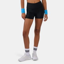 Trainingsshorts Reebok "ID TRAIN HR BOOTY SHORT DP", Damen, Gr. L, N-Gr, schwarz, Obermaterial: 91% Polyester, 9% Elasthan, Hosen, sportlicher Stil, f&uuml;r Erwachsene, mit Bewegungsfreiheit