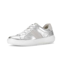 Sneaker Gabor "Sneaker low", Damen, Gr. 37,5, silber, Schuhe Sneaker
