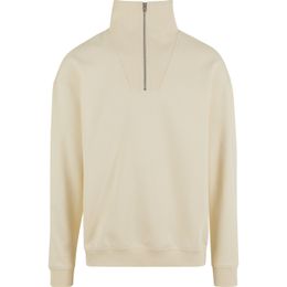 Sweater Urban Classics "Urban Classics Cut&Sew Troyer", Herren, Gr. M, sandwei&szlig;, 70% Baumwolle, 30% Elasthan, unifarben, Rundhals, Sweatshirts Sweater