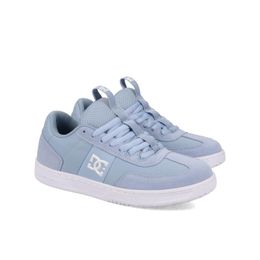 Sneaker DC Shoes "DC Astrix", Damen, Gr. 6,5(37,5), wei&szlig; (blau, wei&szlig;), Obermaterial:61.35% Leder, 38.65% Synthetikmaterial., Schuhe Sneaker