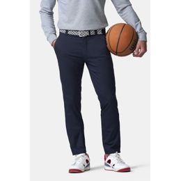 Chinos MEYER "Bonn 1-8137", Herren, Gr. 102, Untersetzt- und Schlankgr&ouml;&szlig;en, marine, 73% Baumwolle, 23% Polyamid, 4% Elasthan, unifarben, regular fit lang, Hosen, aus Bio-Baumwolle