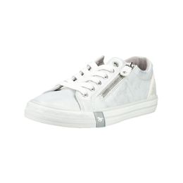 Sneaker Mustang Shoes "Mustang Shoes Sneaker Lederimitat", Damen, Gr. 37, wei&szlig; (silber), Lederimitat, Schuhe Sneaker