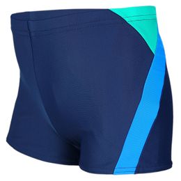 Badehose AQUARTI "Badehose Jungen Badehose Gestreift mit Motiven", Kinder, Gr. 128, N-Gr, blau (020 dunkelblau, blau, gr&uuml;n), Obermaterial: 80% Polyester PES. 20% Elasthan EL., Badehosen Badehose