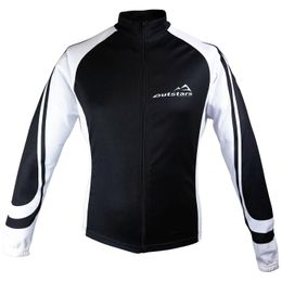 Langarmshirt Roleff "Fahrradtrikot RO 7101" Gr. XL, schwarz (schwarz, wei&szlig;), Shirts, Damen, XL, Obermaterial: 100% Polyester. Innenfutter: 100% Polyester, Langarmshirt, lang&auml;rmelig