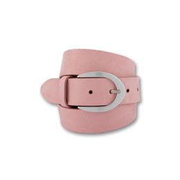 Bernd G&ouml;tz Lederg&uuml;rtel BERND G&Ouml;TZ "Lederg&uuml;rtel aus samtigem Velours in Trendfarben", Damen, Gr. 105, rosa, Rindsleder, G&uuml;rtel Lederg&uuml;rtel