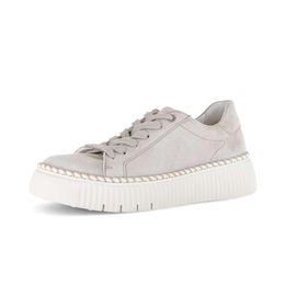 Sneaker Gabor "Sneaker low", Damen, Gr. 35,5, grau (beige), Schuhe Sneaker
