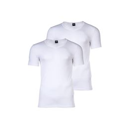 Unterhemd BOSS "Unterhemd TShirtVN 2P Modern 2er Pack", Herren, Gr. M, N-Gr, wei&szlig;, Obermaterial: 95% Baumwolle CO. 5% Elasthan EL., Unterhemden Unterhemd