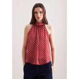 Klassische Bluse Seidensticker, Damen, Gr. XL (42), rot, 100% Polyester, gemustert, regular fit, Blusen Bluse, Tunika Druck