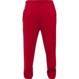 Jogginghose Urban Classics "Urban Classics Herren Sweatpants", Herren, Gr. L, US-Gr&ouml;&szlig;en, rot, 65% Baumwolle, 35% Polyester, unifarben, loose fit, Hosen Jogginghose