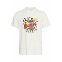 Rundhalsshirt Blend "Rundhalsshirt BHJok", Herren, Gr. M, wei&szlig; (snow wei&szlig;), Obermaterial: 100% Baumwolle CO., Shirts Rundhalsshirt