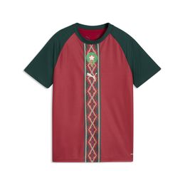 Trainingsshirt Puma "Marokko Aufw&auml;rmtrikot Jugendliche", Kinder, Gr. 152, schwarz crimson myrtle rot gr&uuml;n, Obermaterial: 100% Polyester, regular fit, Rundhals, Shirts