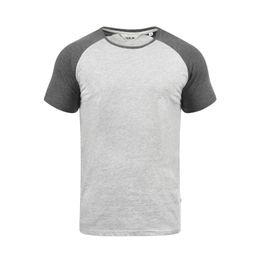 !Solid Rundhalsshirt SOLID "Rundhalsshirt SDBastian", Herren, Gr. XL, grau (lig grau m), Obermaterial: 60% Baumwolle CO. 40% Polyester PES., Shirts Rundhalsshirt
