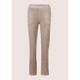Madeleine Mode Schlupfhose MADELEINE "Sweathose Elegante Hose mit Leo-Print", Damen, Gr. 40, N-Gr, beige (taupe), Obermaterial: 90% Polyester PES. 10% Elasthan EL., Modern, Hosen Schlupfhose
