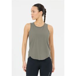 Funktionstop Endurance "Barrbara", Damen, Gr. 34, grau (dunkelgrau), 89% Polyamid, 11% Elasthan, unifarben, normal, Rundhals, Tops, 4-Wege Stretch