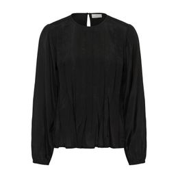 Langarmbluse Kaffe "Langarm-Bluse KAaria", Damen, Gr. 36, schwarz (schwarz deep), Obermaterial: 50% Viskose CV. 50% Viskose LENZING ECOVERO CV LenzEcov., Blusen