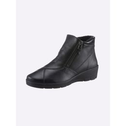 Stiefelette CLASSIC, Damen, Gr. 39, schwarz, Glattleder, Lackleder, Schuhe Stiefelette