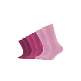 Socken Camano "6er Pack", M&auml;dchen, Gr. 27-30, lila (orchid smoke), 76% Baumwolle, 23% Polyamid, 1% Elasthan, uni, Socken Socken