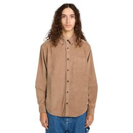Langarmhemd Element "Button Down Regular Corduroy", Herren, Gr. L, US-Gr&ouml;&szlig;en, caribou, Obermaterial: 100% Baumwolle., Hemden