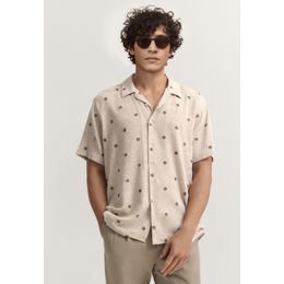 Kurzarmhemd Bugatti, Herren, Gr. L, Normalgr&ouml;&szlig;en, 90, braun, Canvas, 60% Baumwolle, 38% Viskose, 1% sonstige Fasern, 1% Polyester, unifarben, normal, Hemden, Modern Fit aus einem Baumwollmix