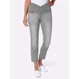 7/8-Jeans Casual Looks, Damen, Gr. 36, Normalgr&ouml;&szlig;en, light grau, denim, 81% Baumwolle, 17% Polyester, 2% Elasthan, unifarben, 7/8-L&auml;nge, Jeans