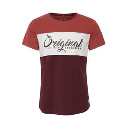 Rundhalsshirt Blend "Rundhalsshirt BHNero", Herren, Gr. L, rot (wine rot), Obermaterial: 100% Baumwolle CO., Shirts Rundhalsshirt
