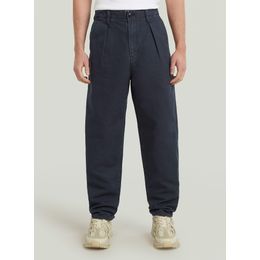 G-Star Raw Chinohose G-STAR "Pleated Chino Relaxed Tapered", Herren, Gr. 31, L&auml;nge 30, grau (salute gd), Obermaterial: 70% Baumwolle, 30% Baumwolle, Hosen Chinohose