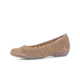 Ballerina Gabor "Sportliche Ballerina", Damen, Gr. 37,5, braun, Schuhe Ballerina