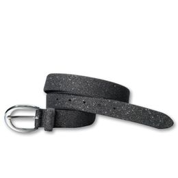 Lederg&uuml;rtel Silbergift "Lederg&uuml;rtel mit reflektierenden Glanzpartikeln", Damen, Gr. 100, anthrazit, Rindsleder, G&uuml;rtel Lederg&uuml;rtel