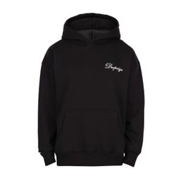 Kapuzensweatshirt DROPSIZE "Dropsize HEAVY OVERSIZE MEMBERS CLUB HOODIE", Herren, Gr. L, schwarz, 70% Baumwolle, 30% Polyester, bedruckt, Rundhals, Sweatshirts