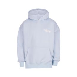 Kapuzensweatshirt DROPSIZE "Dropsize HEAVY OVERSIZE STUDIOS HOODIE", Herren, Gr. L, blau (baby blau), 70% Baumwolle, 30% Polyester, bedruckt, Rundhals, Sweatshirts