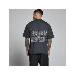 Myprotein MP Herren Lift Grafik Vintage Oversized-Baumwoll-T-Shirt &ndash; Dunkelgrau - XS