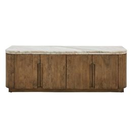 Signature TV-SCHRANK aus Massivholz und Marmor 146/48/42 cm
