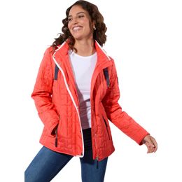 CR&Eacute;ATION L Damen Steppjacke mit Rei&szlig;verschluss-Taschen grapefruit Gr&ouml;&szlig;e 36