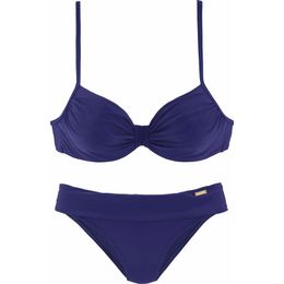 Lascana Damen B&uuml;gel-Bikini blau Gr&ouml;&szlig;e 36F