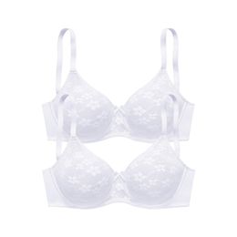 Damen Minimizer-BH 2x wei&szlig; Gr&ouml;&szlig;e 85E