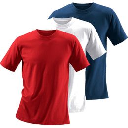 H.I.S. Herren T-Shirt wei&szlig;, rot, marine Gr&ouml;&szlig;e L