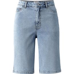 Heine Damen Jeansshort in 5-Pocket-Form blue-bleached Gr&ouml;&szlig;e 48