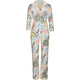 Damen Pyjama gemustert-allover Gr&ouml;&szlig;e 40/42